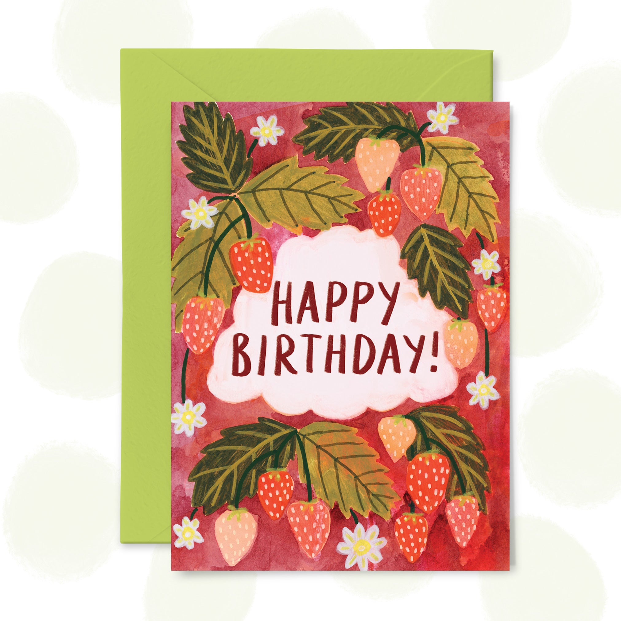 Strawberries Birthday Card