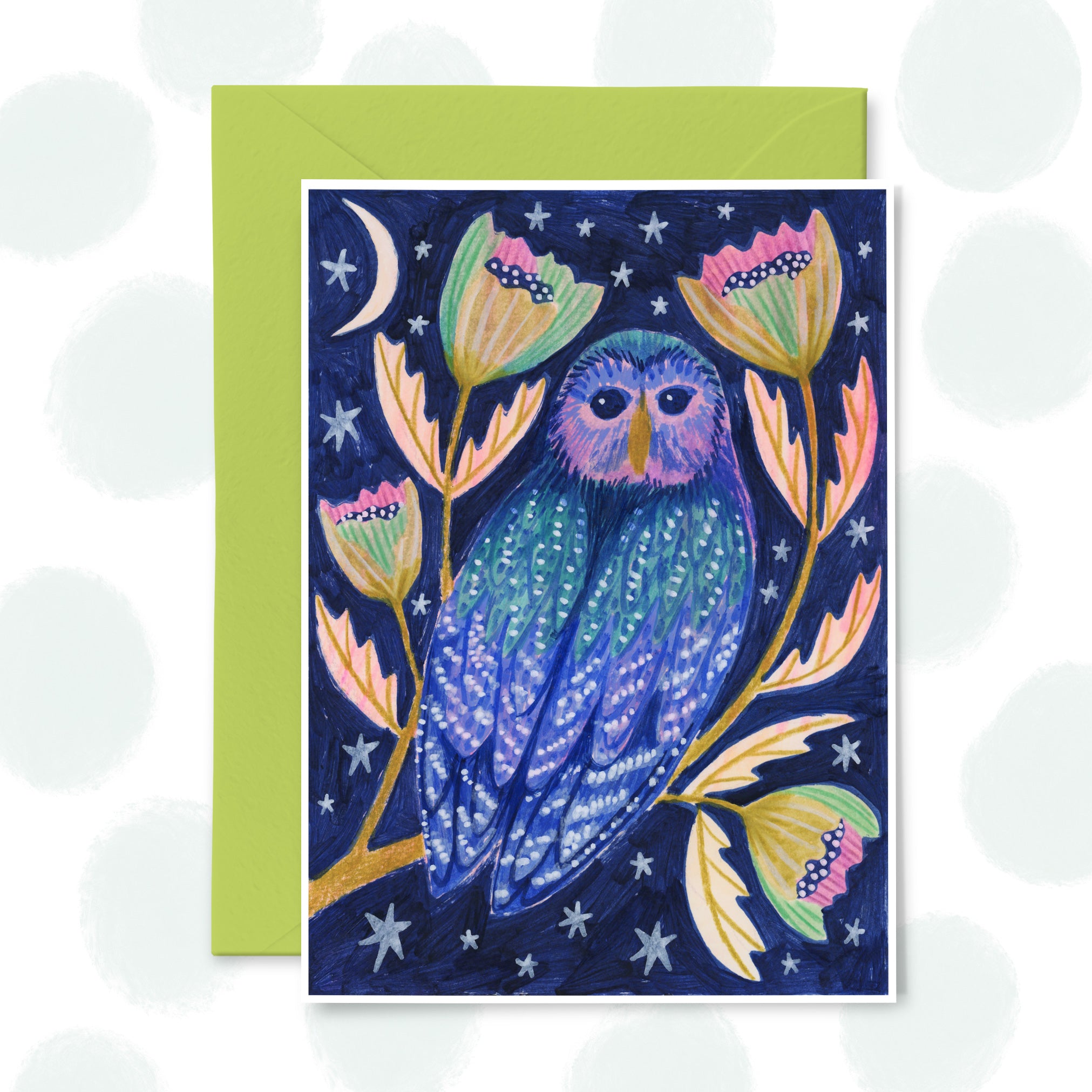 Midnight Owl Greetings Card