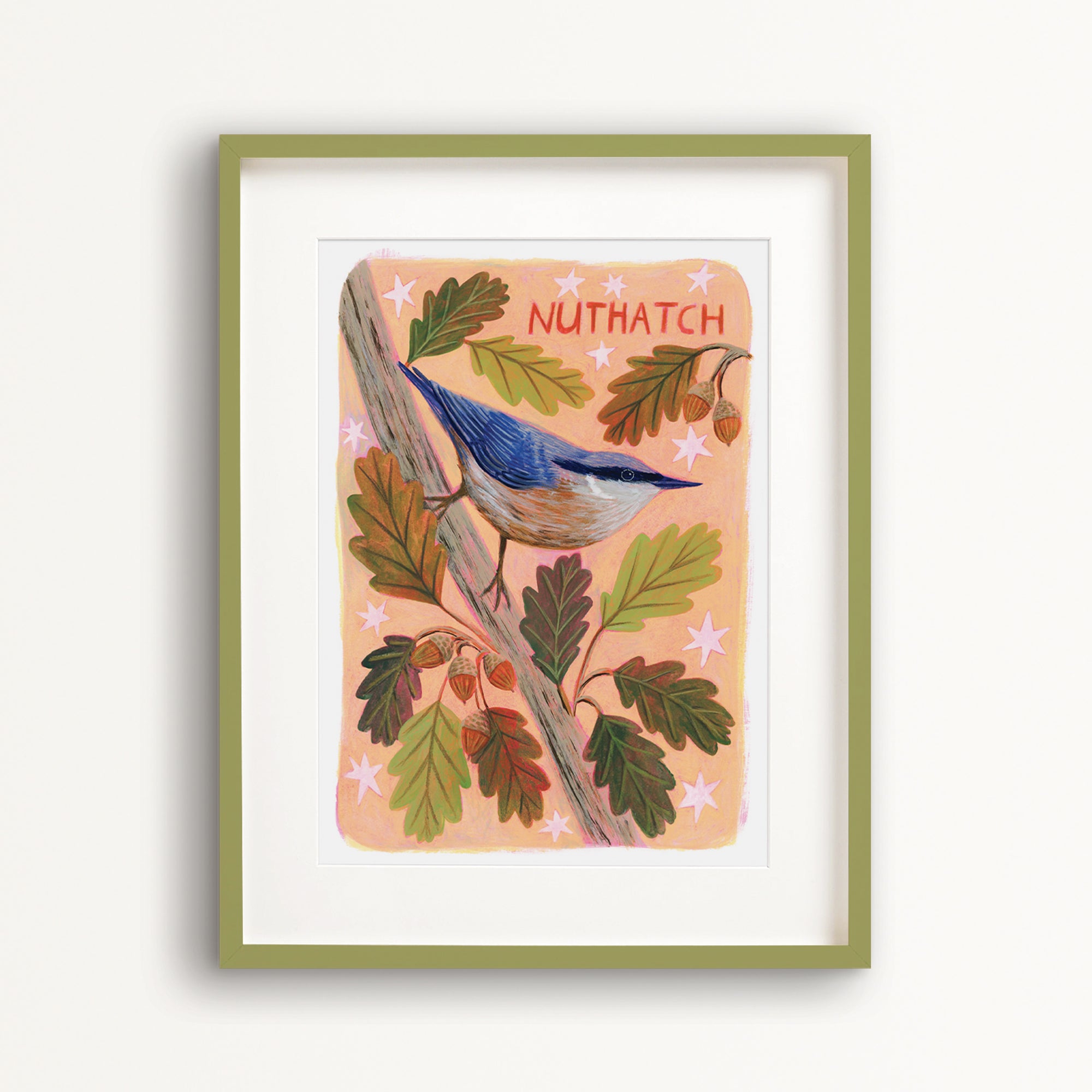 **NEW!** Nuthatch Bird Wall Art Print
