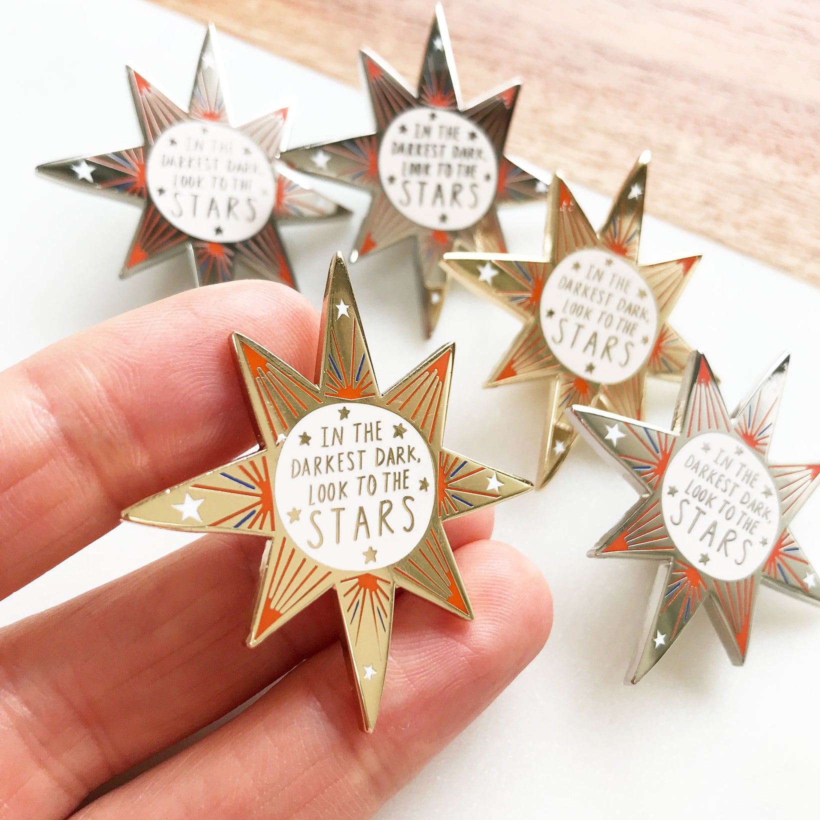 Limited Edition Celestial Bodies "In the Darkest Dark" Enamel Pin Badg