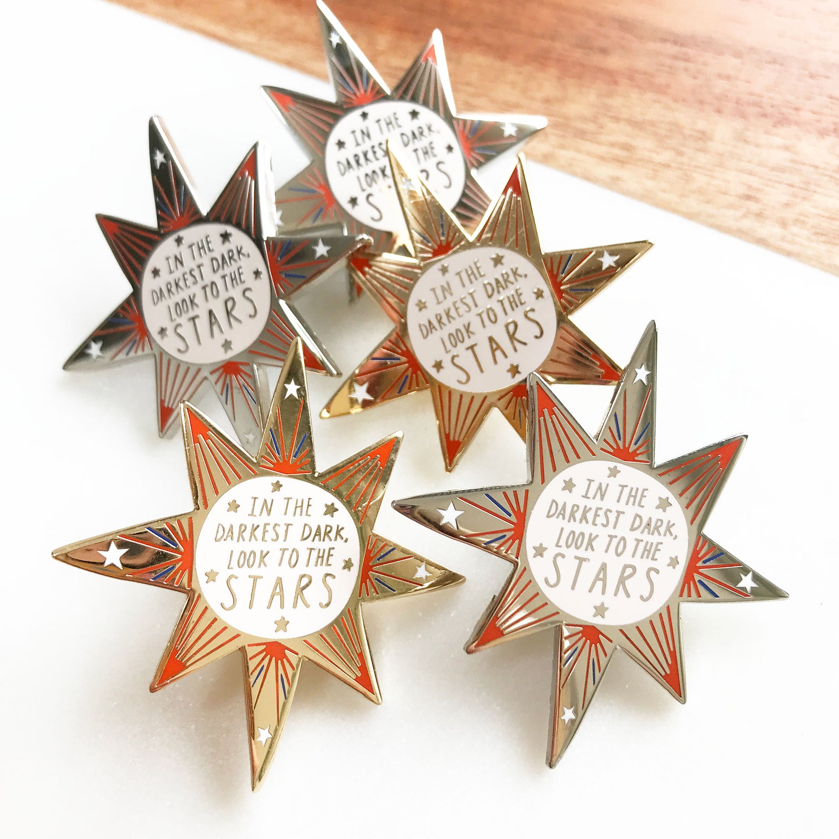 Limited Edition Celestial Bodies "In the Darkest Dark" Enamel Pin Badg