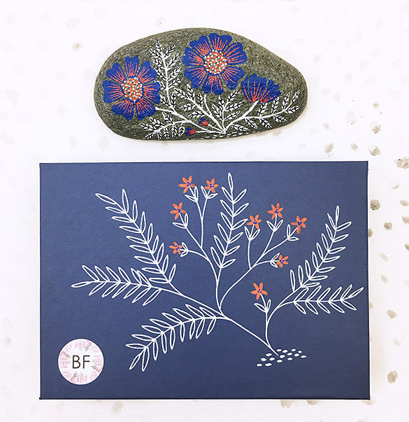 Art Stone - Large Blue Flowers - 2017